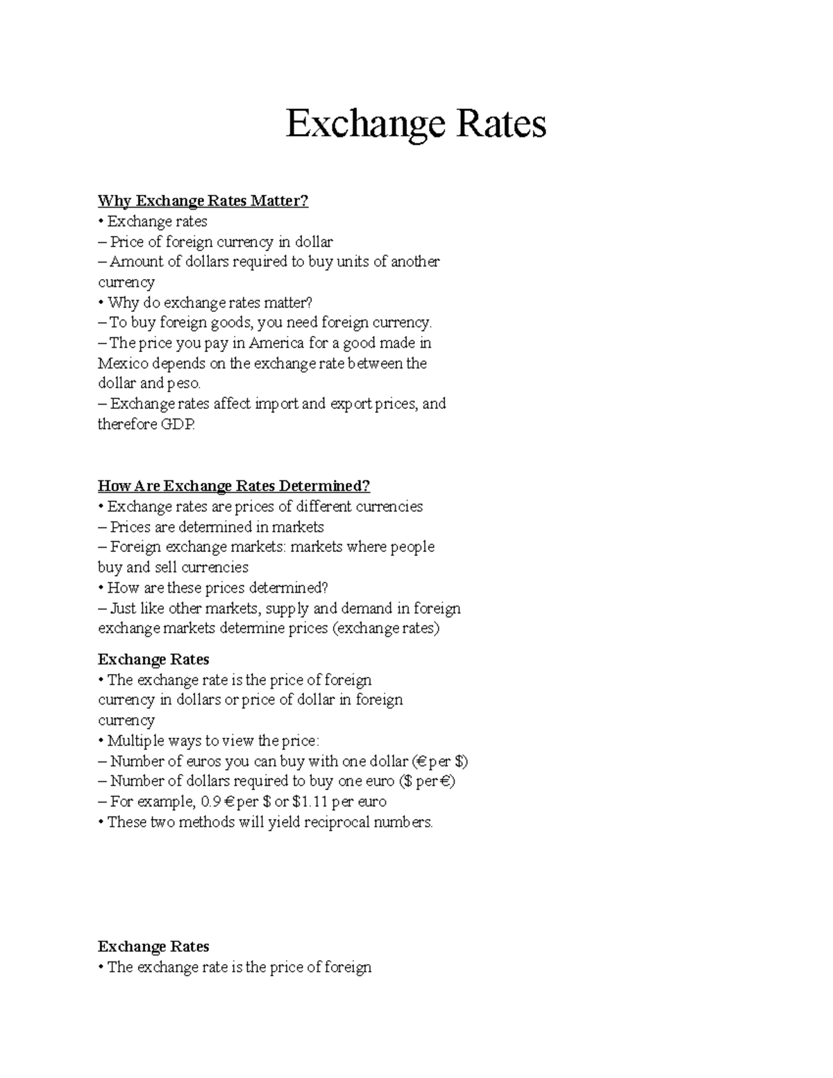 Macro Exchange Rates - Exchange Rates Why Exchange Rates Matter ...