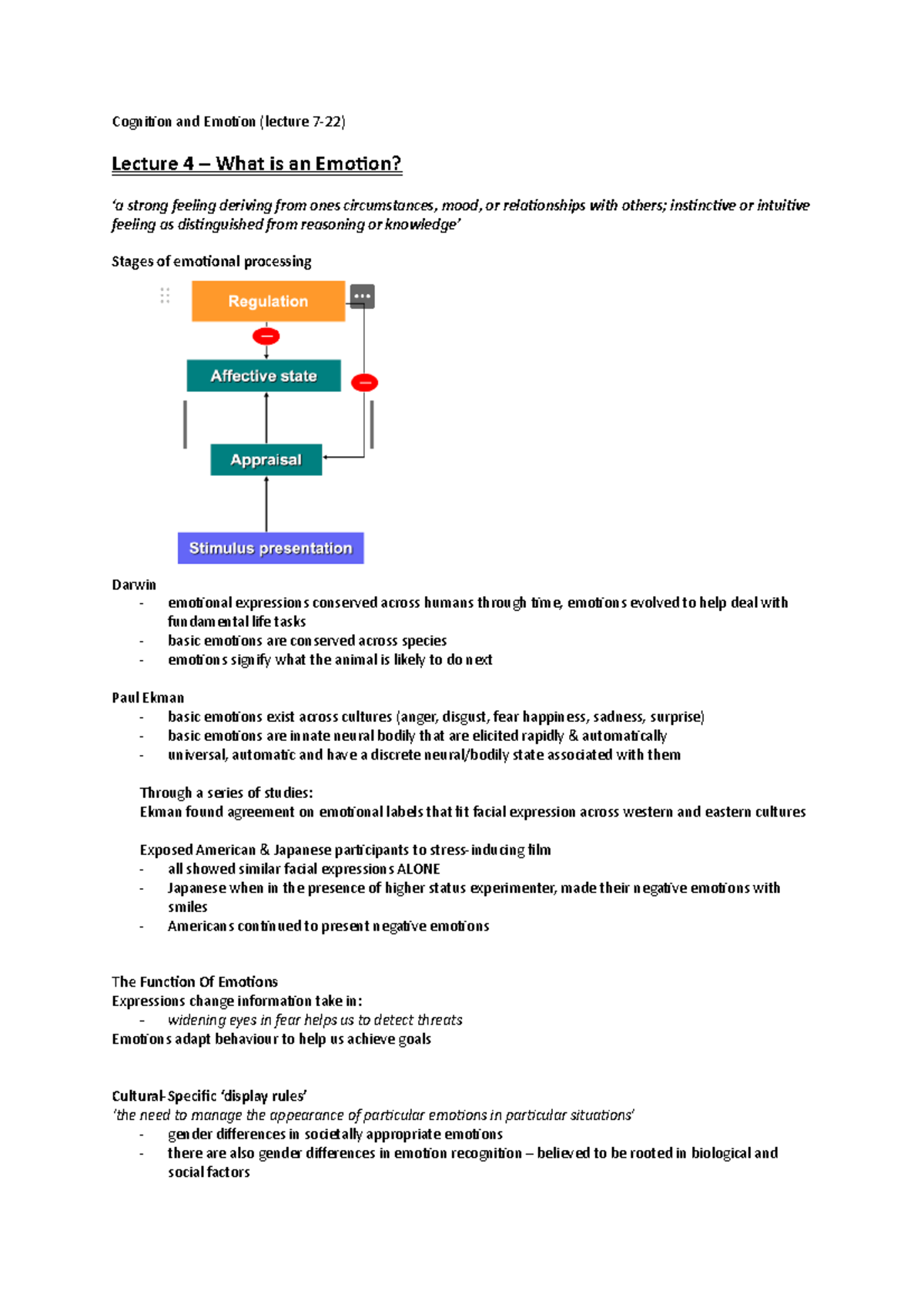 Cognition And Emotion Ignore Cognition And Emotion Lecture 7 22 Lecture 4 What Is An