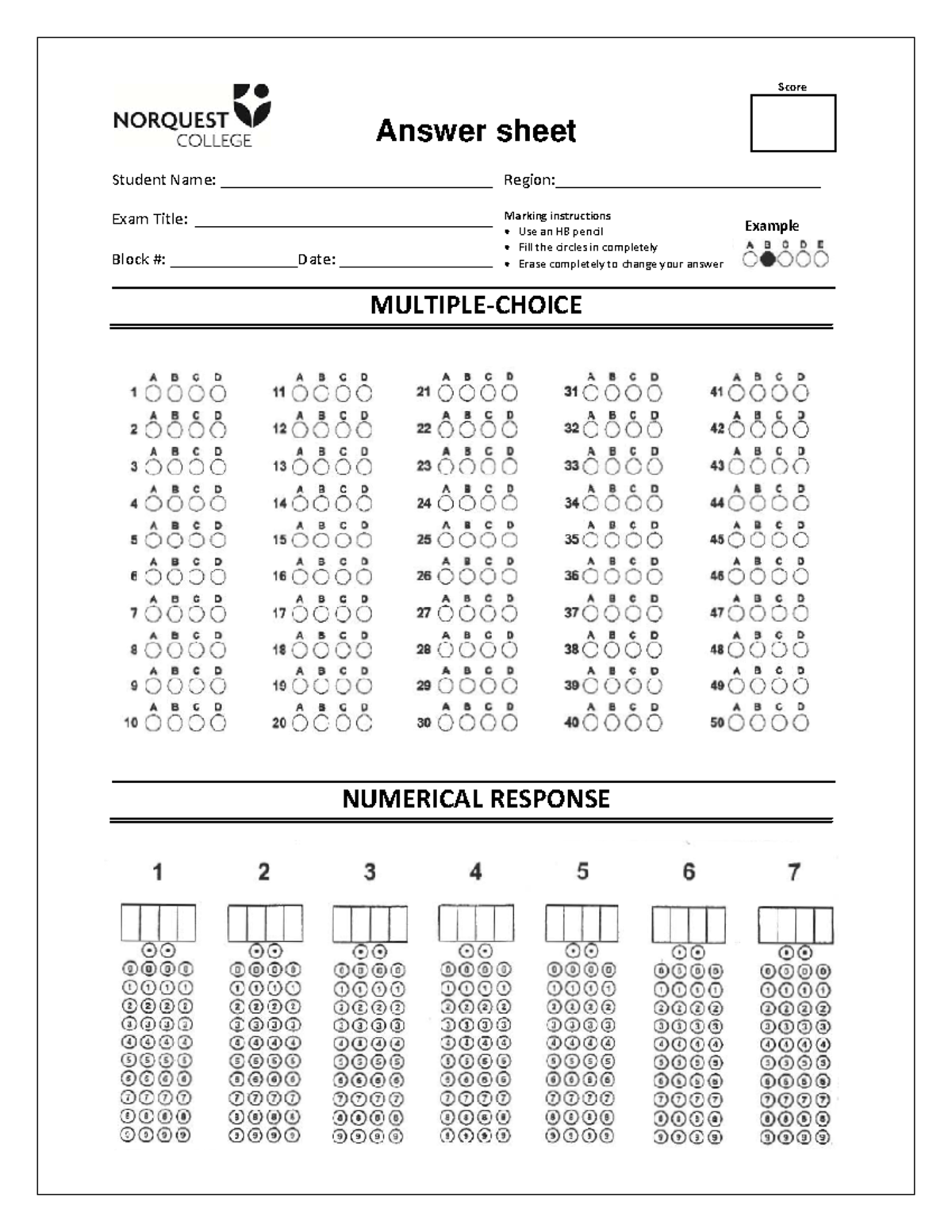 Unit 5 Assignment A - Answer sheet Student Name ...