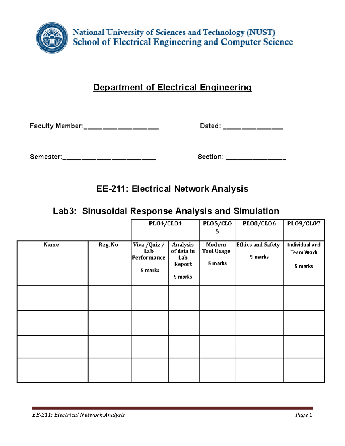 Lab3 2021 - electrical network analysis lab reports - Department of Electrical Engineering ...