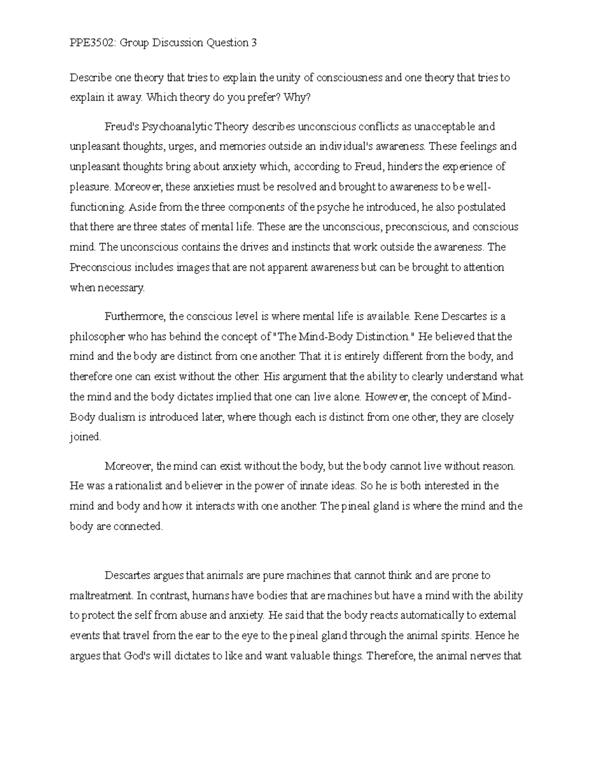 PPE3502-Discussion Question 3 - PPE3502: Group Discussion Question 3 ...