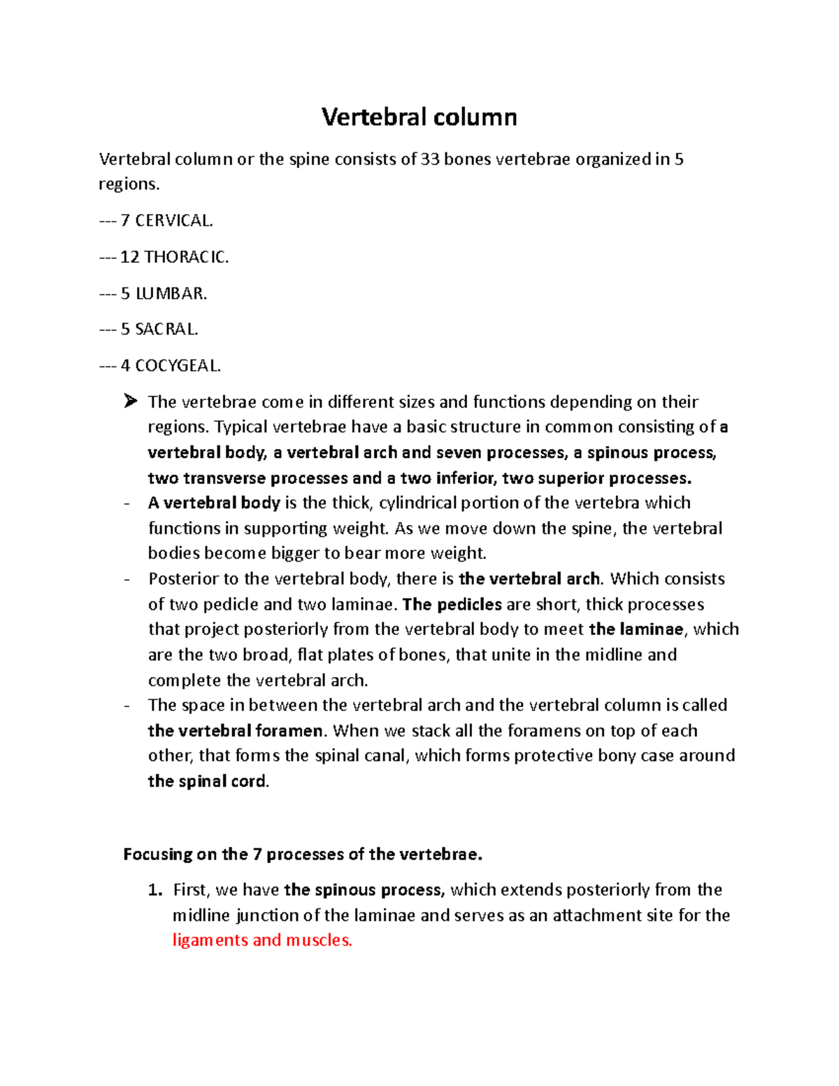 Vertebral column - dms;am'd - Vertebral column Vertebral column or the ...