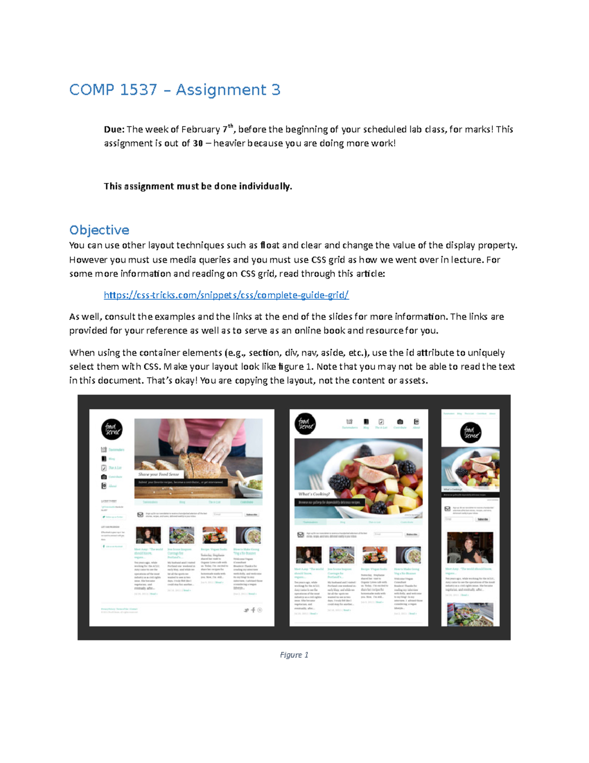 Assignment 3 - Objective You can use other layout techniques such as ...