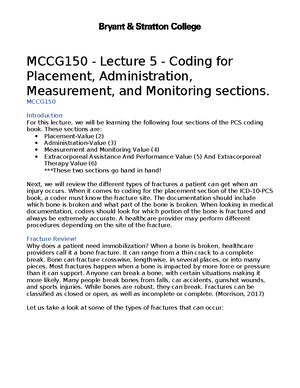 MCCG150 - Portfolio Project Directions and Rubric - MCCG150 – ICD Procedural Coding Portfolio ...