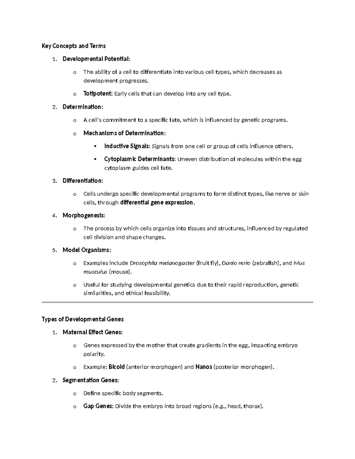 Key Concepts and Terms in genetics - Key Concepts and Terms 1 ...