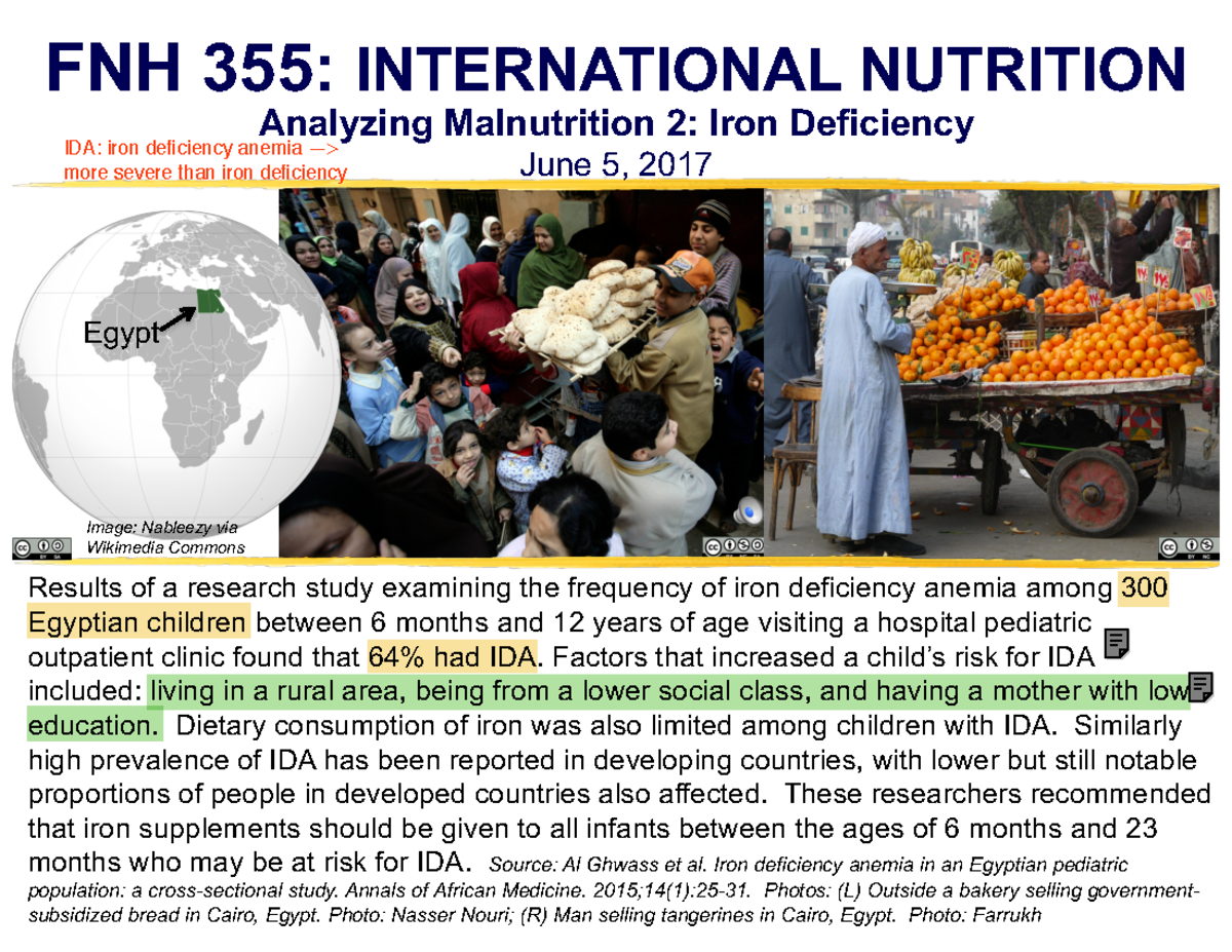 Class 6 Malnutrition 2 05June2017 for Connect colour - FNH 355: INTERNATIONAL NUTRITION Results ...