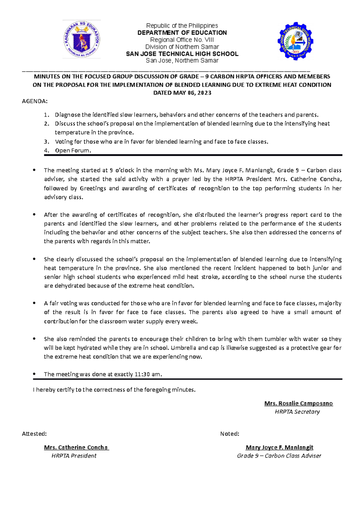 3RD Quarter FGD Minutes OF Activity - Republic of the Philippines ...