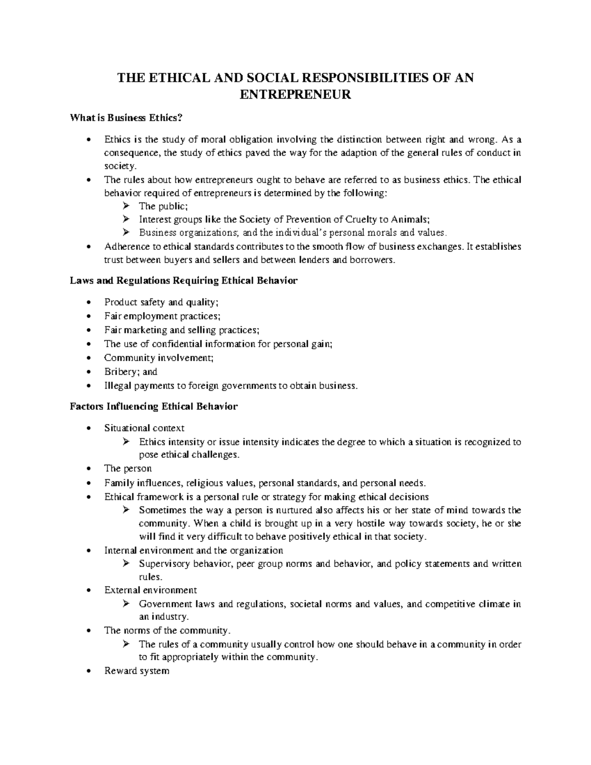 THE Ethical AND Social Responsibilities OF AN Entrepreneur THE the-ethical-and-social-responsibilities-of-an-entrepreneur-the