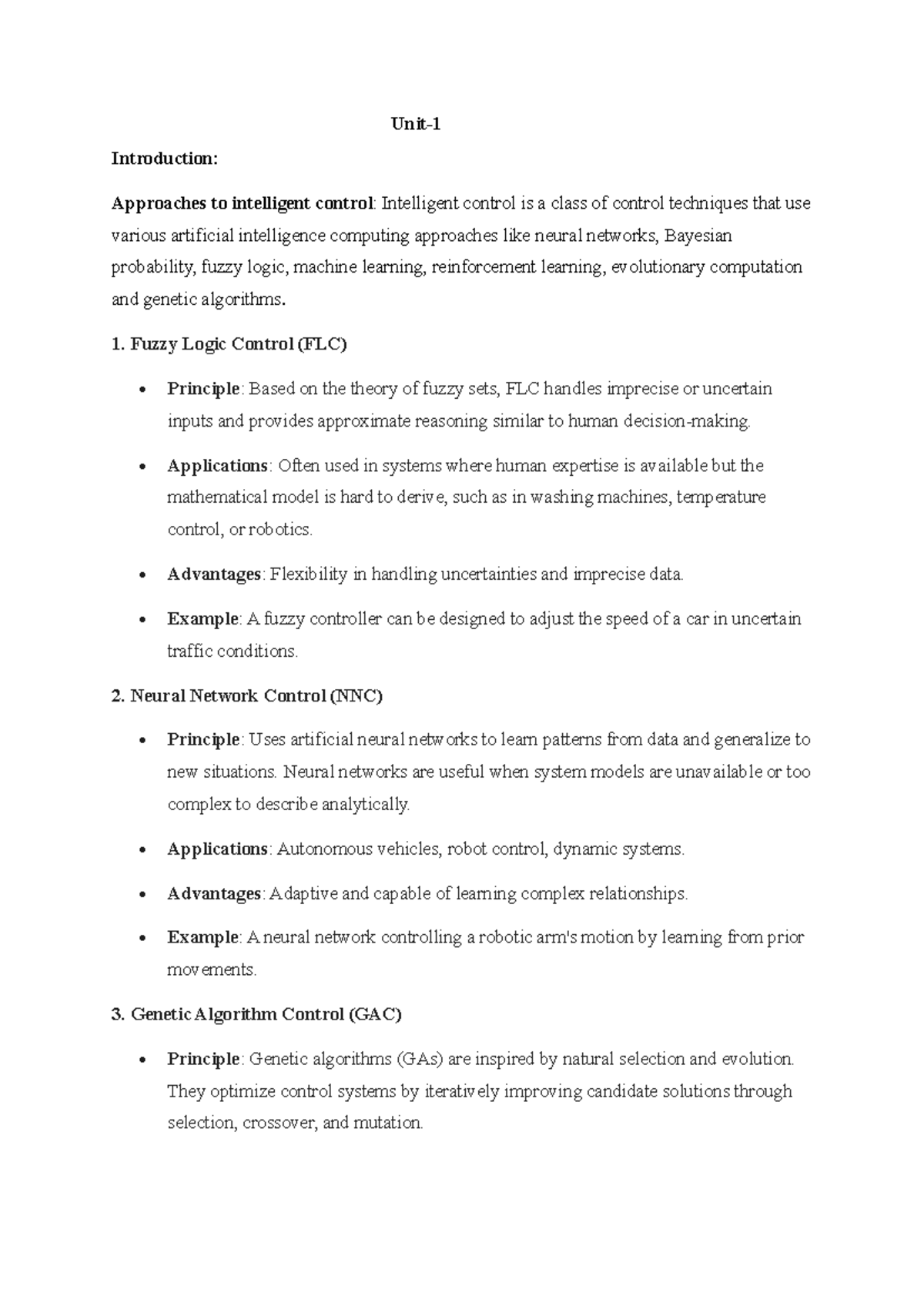 Unit-1 sct - Helpful - Unit- 1 Introduction: Approaches to intelligent ...