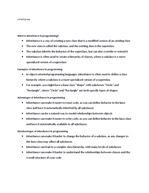 Understanding Inheritance CH11 - Understanding Inheritance Understanding classes helps you ...