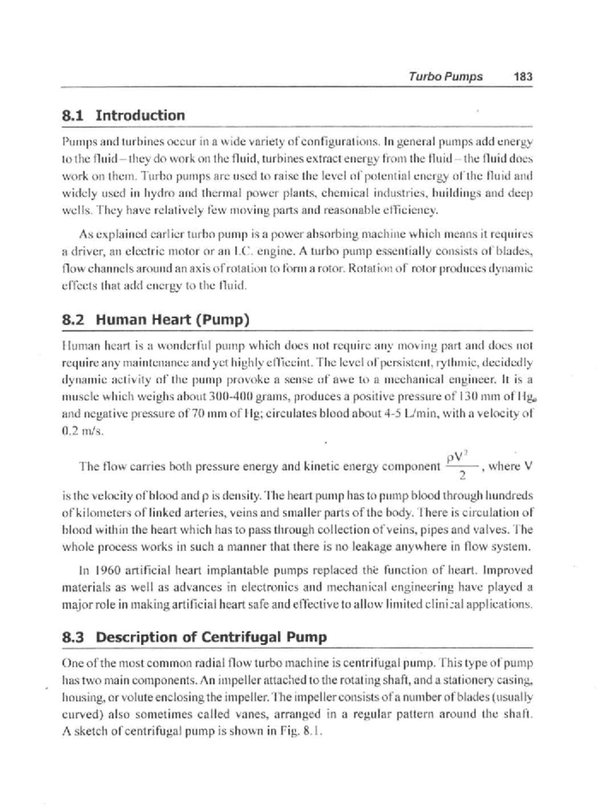 Fluid Mechanics Notes (46) - Turbo Pumps 183 8 Introduction Pumps and ...