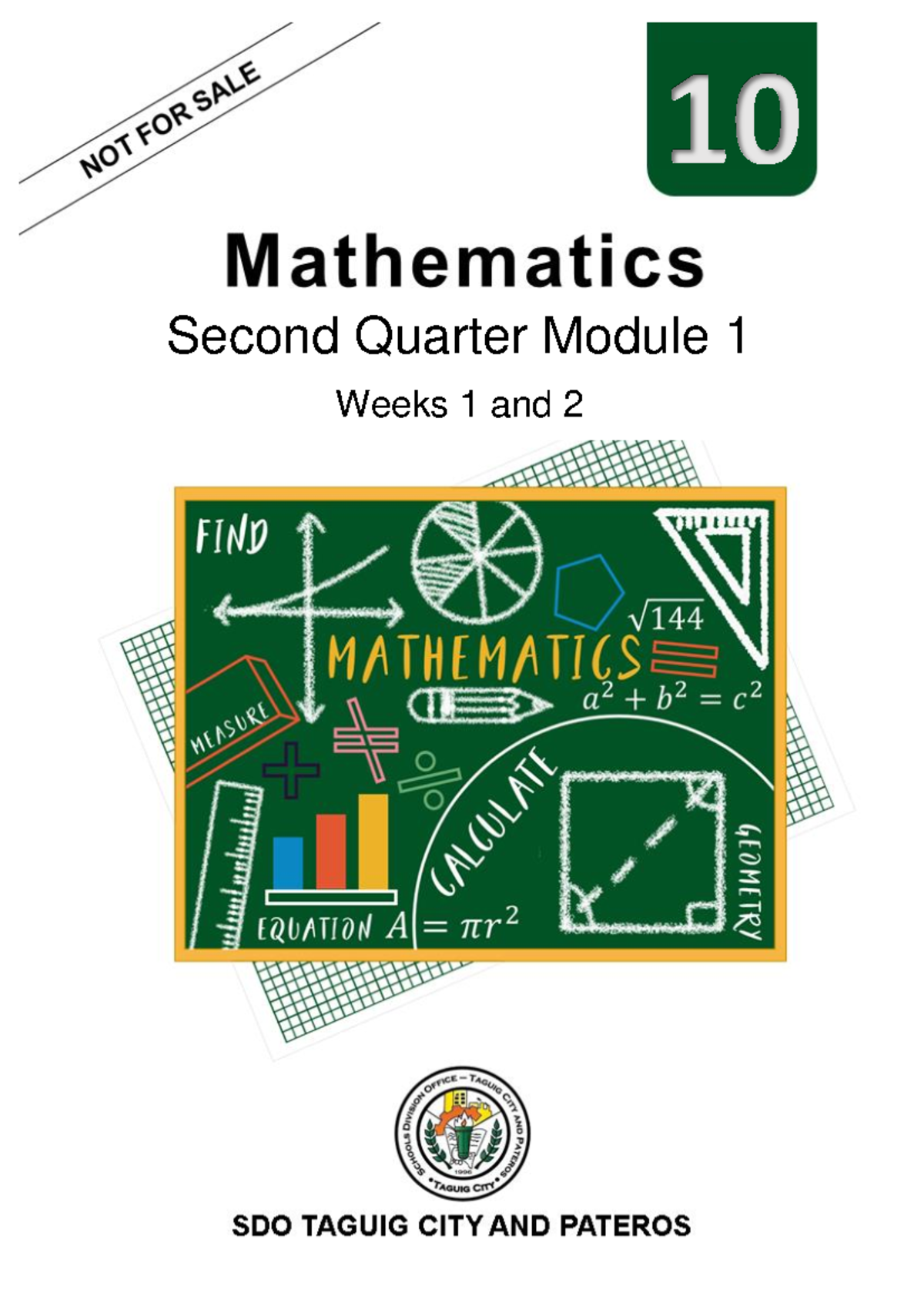 Hybrid Math 10 Q2 M1 W1 2 - Second Quarter Module Weeks 1 and 10 Introductory Message For the ...