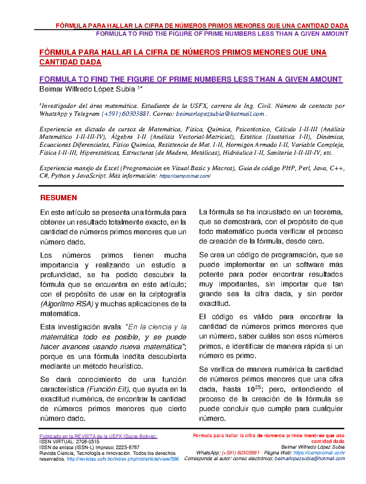 Se encontró la fórmula para la cantidad de números primos - Publicado ...