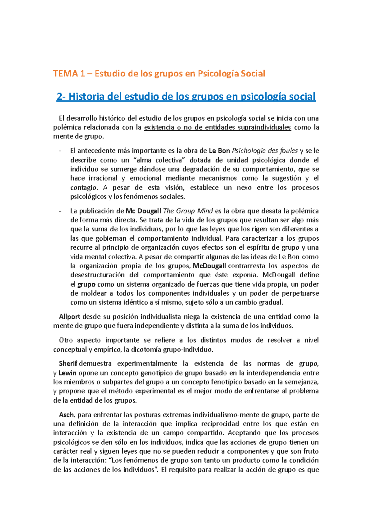 Tema 1- Estudio DE LOS Grupos - TEMA 1 – Estudio de los grupos en ...