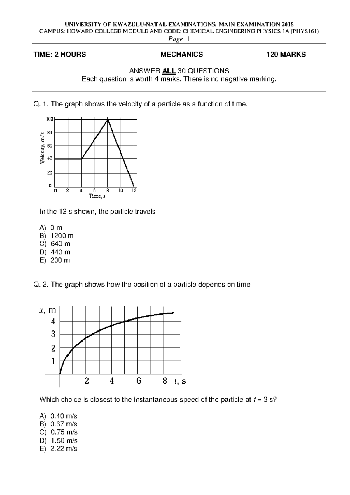 Main exam 2018 - 2018 Exam (Questions only) - CAMPUS: HOWARD COLLEGE ...