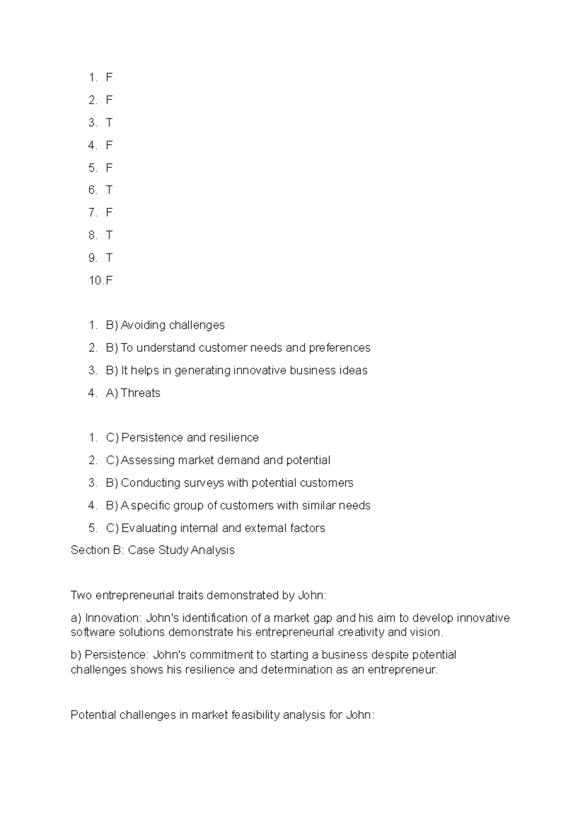 Memo - asdfghj - 1. F 2. F 3. T 4. F 5. F 6. T 7. F 8. T 9. T 10. F B ...