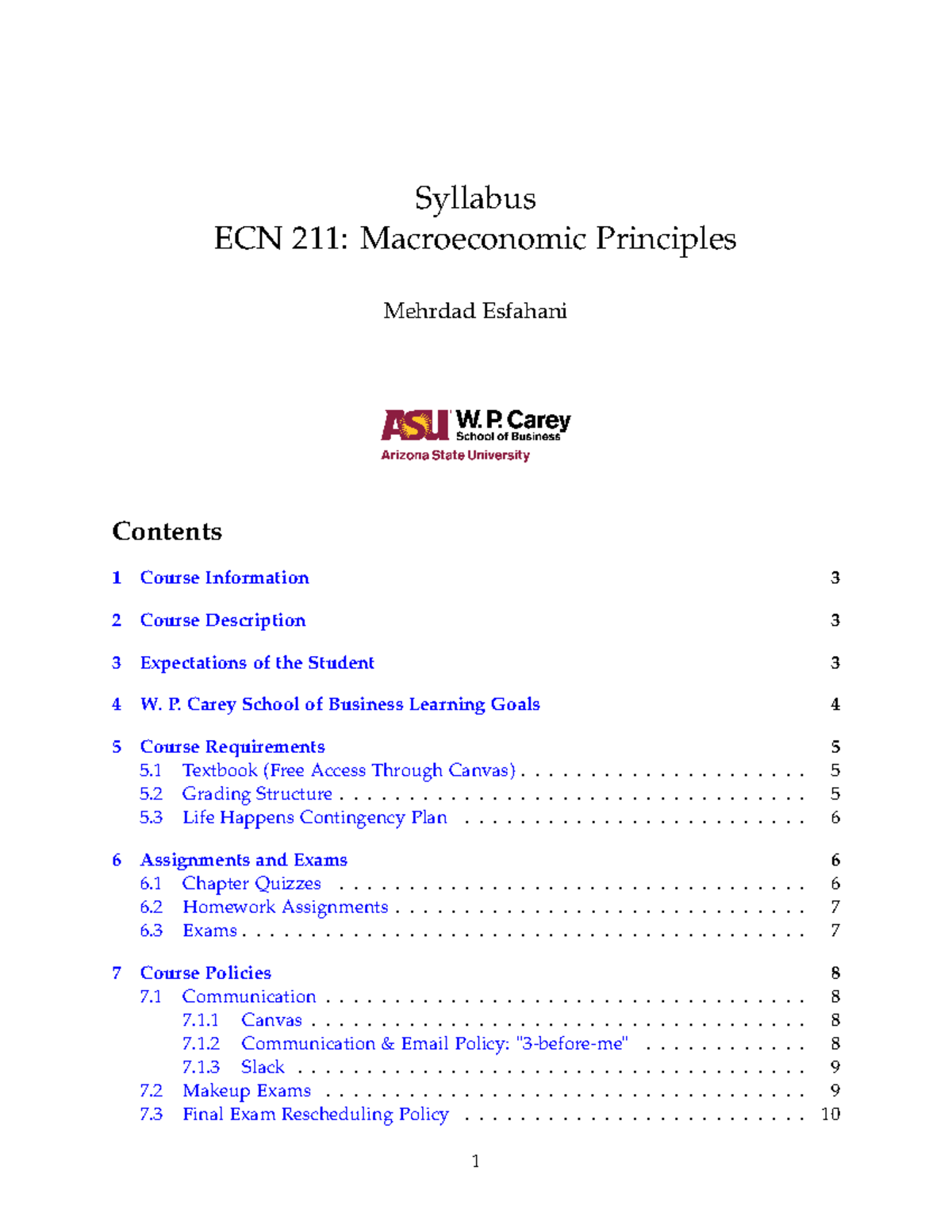 ECN 211 Spring 2024 - helping - Syllabus ECN 211: Macroeconomic ...