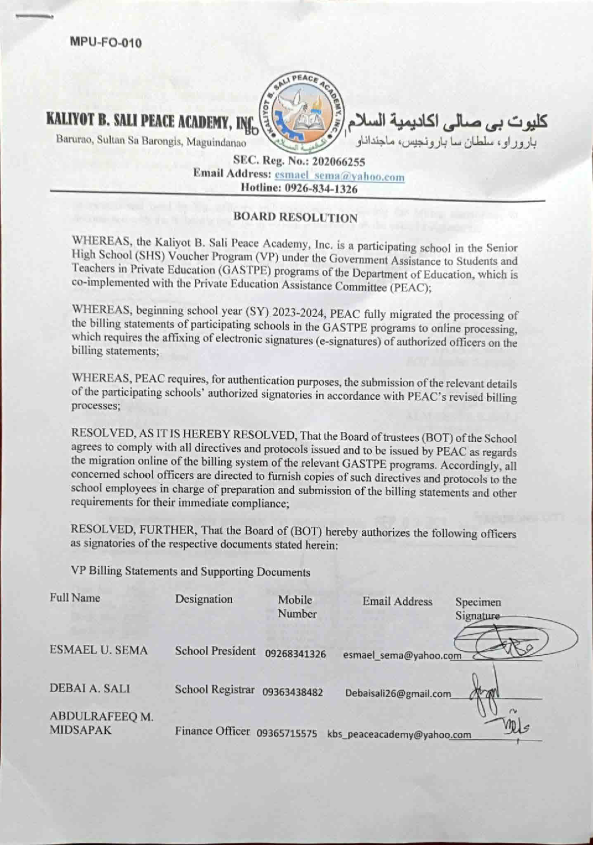 Kaliyot BOR - sample - Elementary Education - Studocu