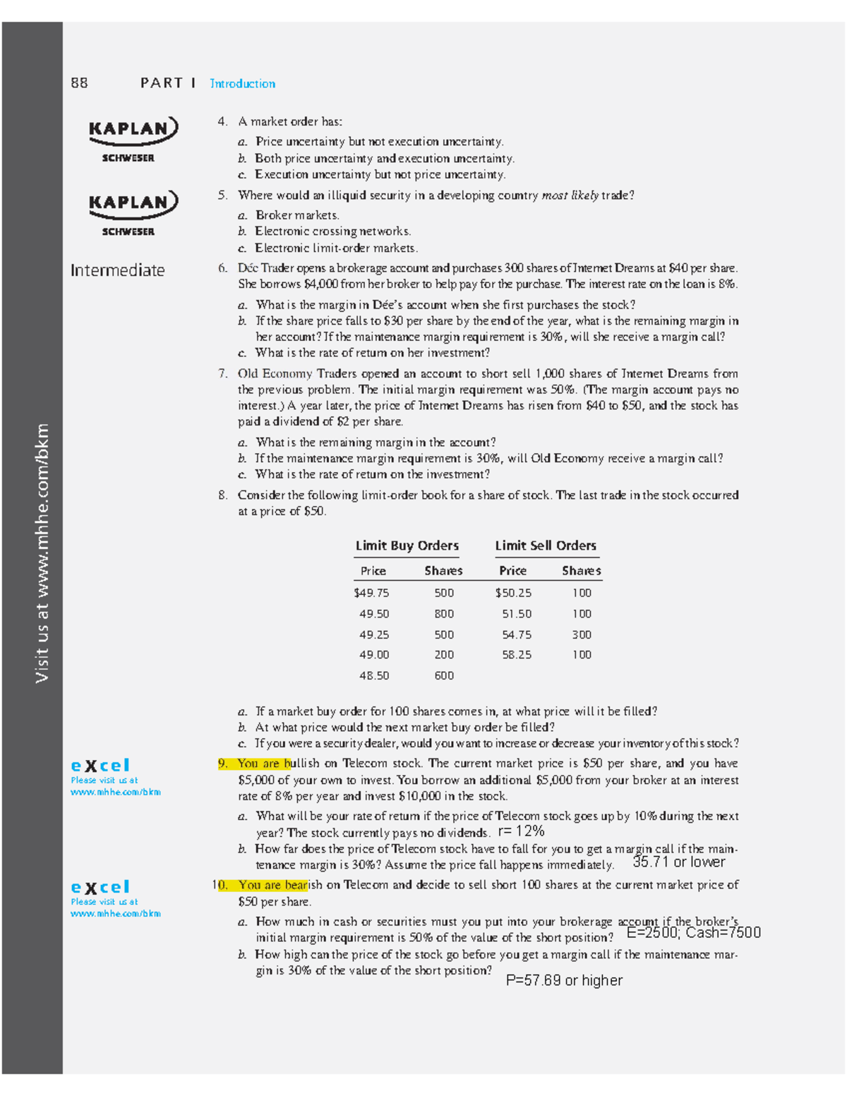 In dttc - hggj - Visit us at mhhe/bkm 88 P A R T I Introduction 4. A ...