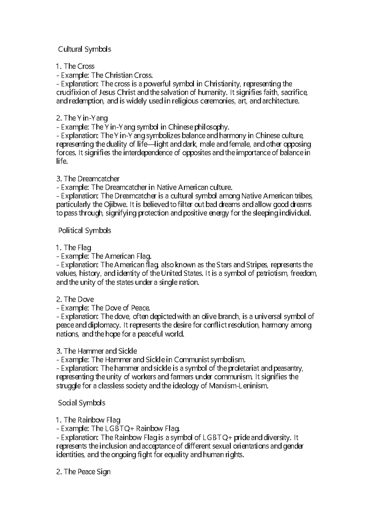 Cultural Symbols - Cultural Symbols The Cross Example: The Christian ...