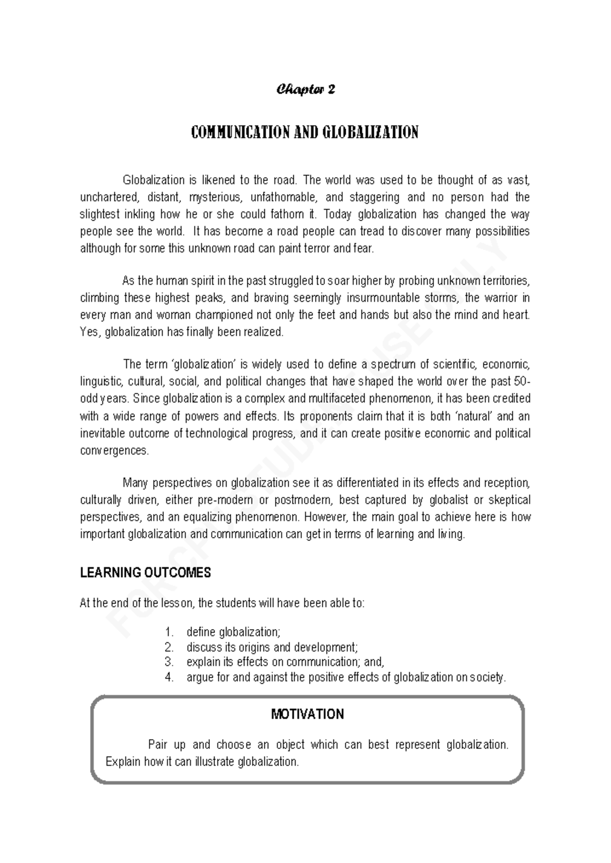 Purposive Communication Module 1.2. Communication And Globalization ...