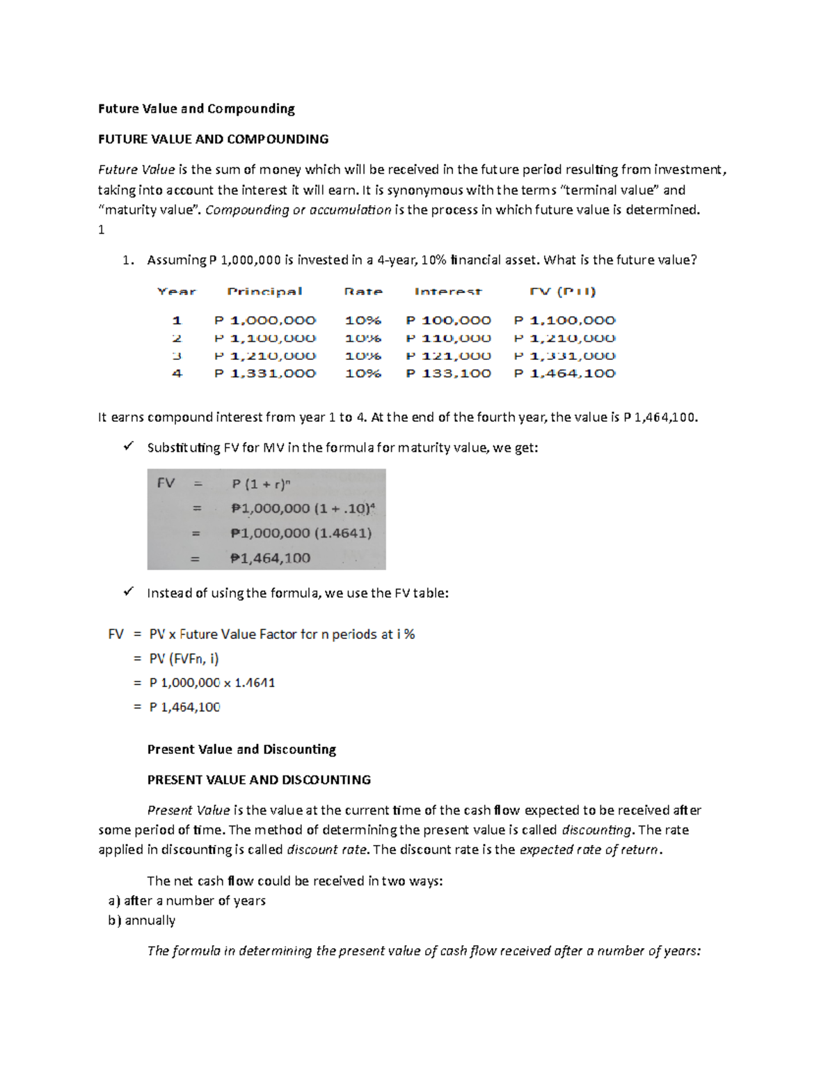 Future Value and Compounding - Future Value and Compounding FUTURE ...