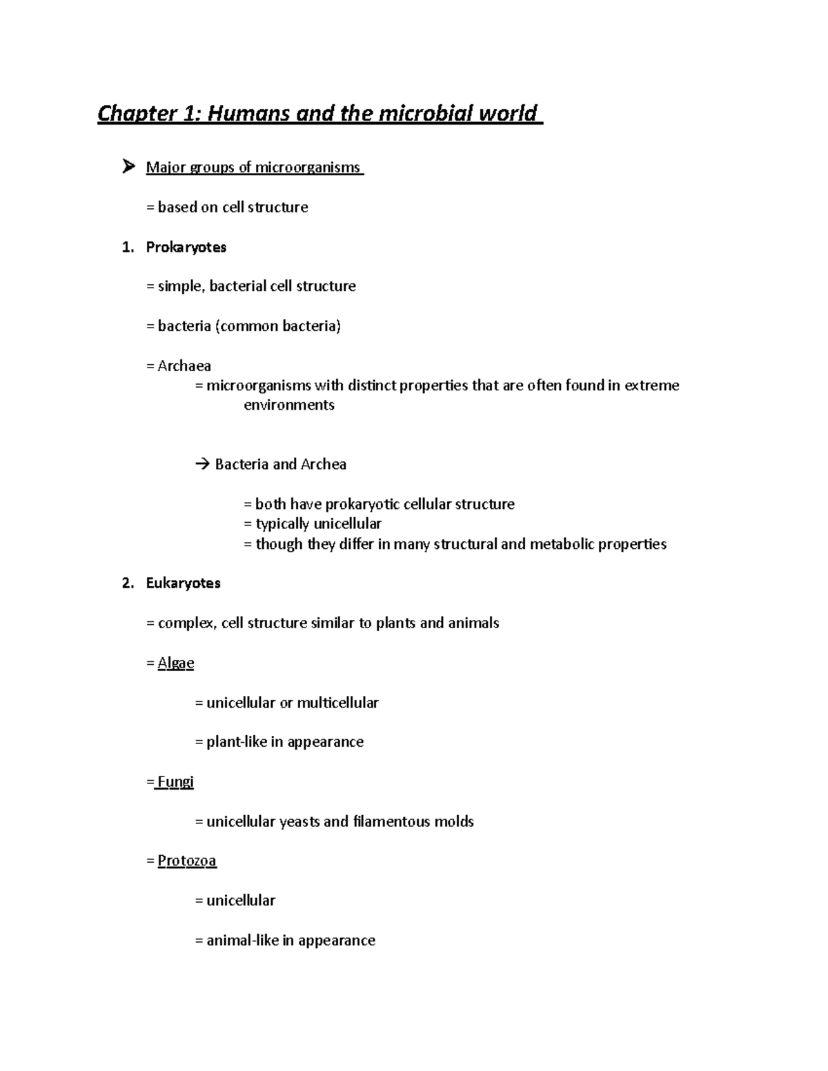 Mbio 1220 chapters 1 and 2 - Chapter 1: Humans and the microbial world ...