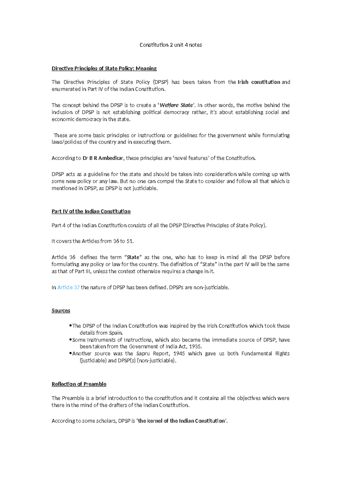 Constitution 2 unit 4 notes - Constitution 2 unit 4 notes Directive ...