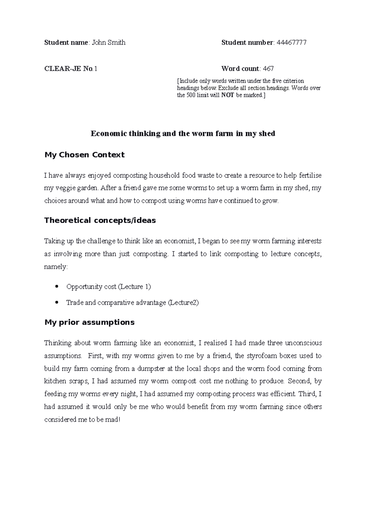 Clear-JE Template (written example) for Students Feb 2022 v1 - Student ...