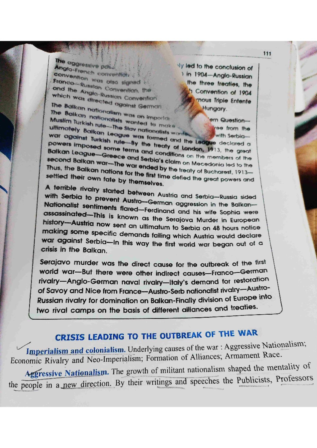 Ww1 - Summary Ba Honours History - 22518 - Studocu