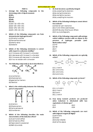 CSIR Unit 1- Full Notes - ­ CONTENTS 1. MOLECULES AND THEIR INTERACTION ...