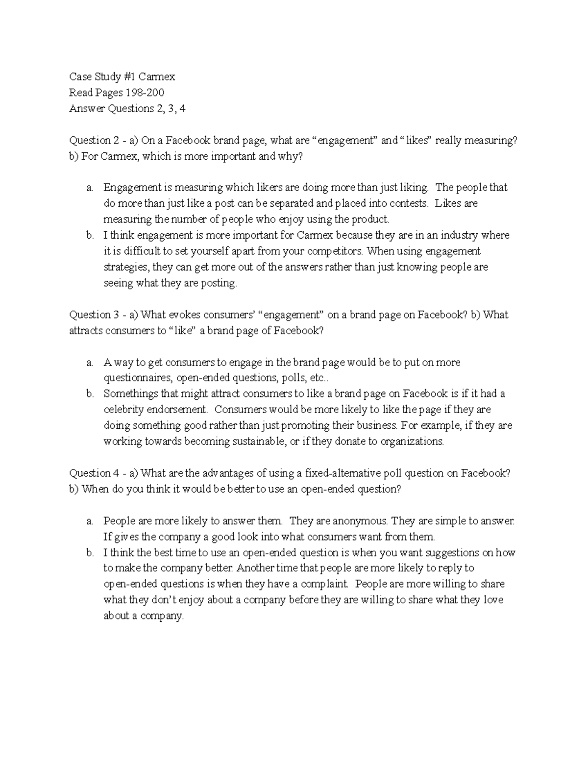 Marketing Case Study #1 - Case Study #1 Carmex Read Pages 198- Answer Questions 2, 3, 4 Question ...