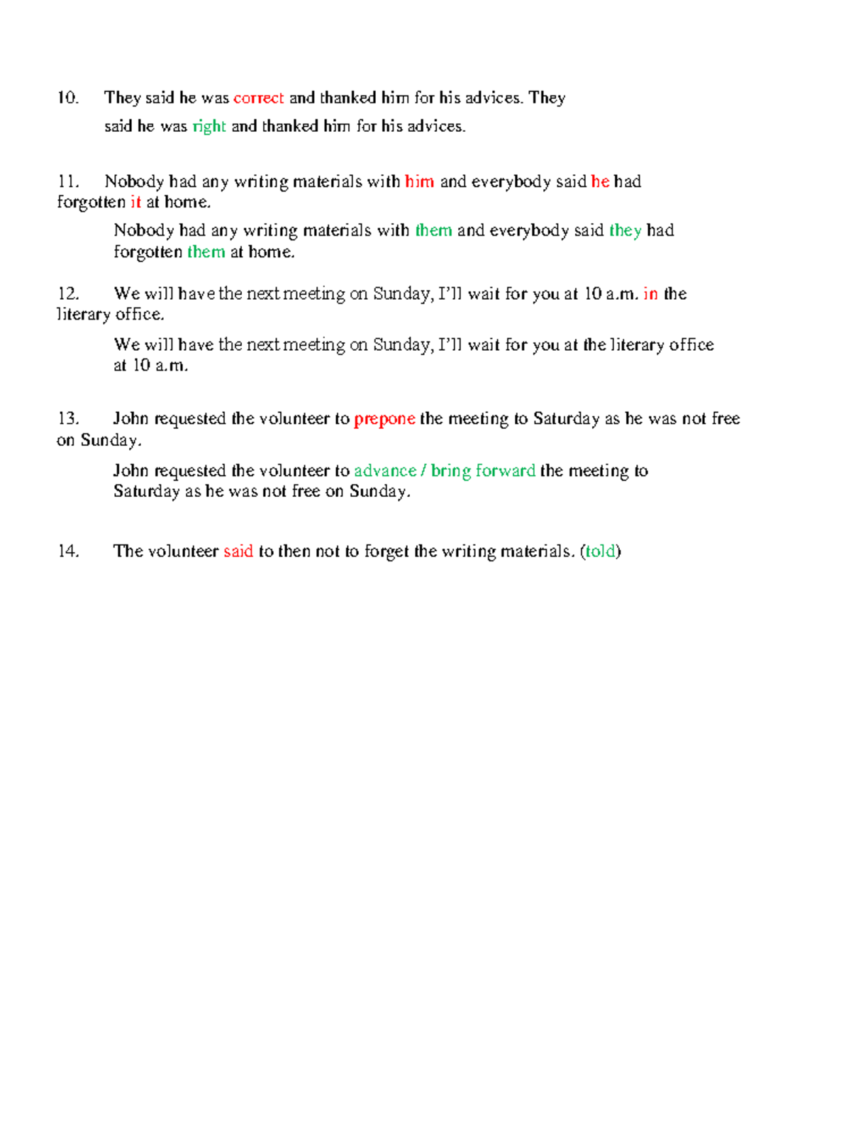 73512-6 - Fine Tune Your English,Revision notes - They said he was ...