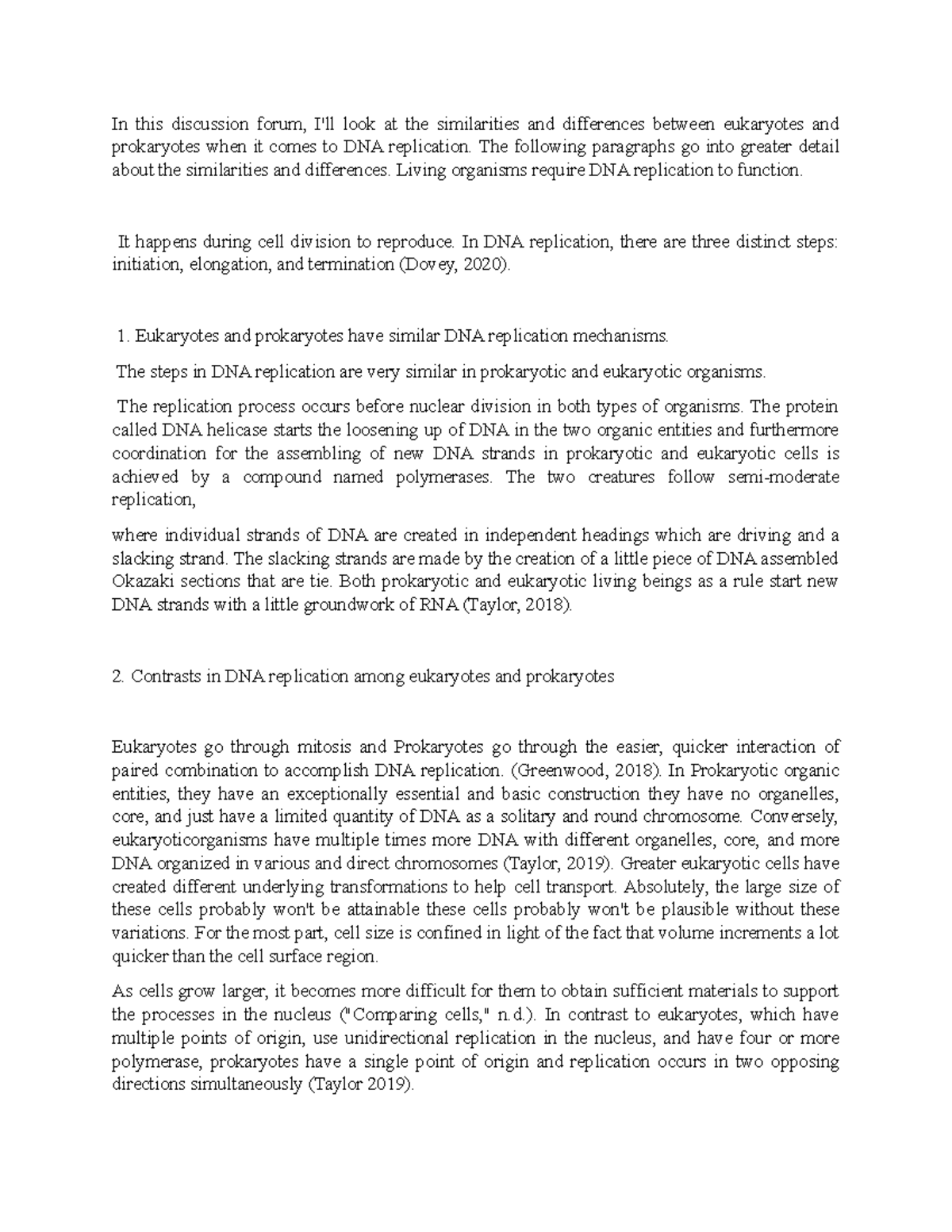 BIOL 1301 discussion forum week 5 biology course copy - In this ...