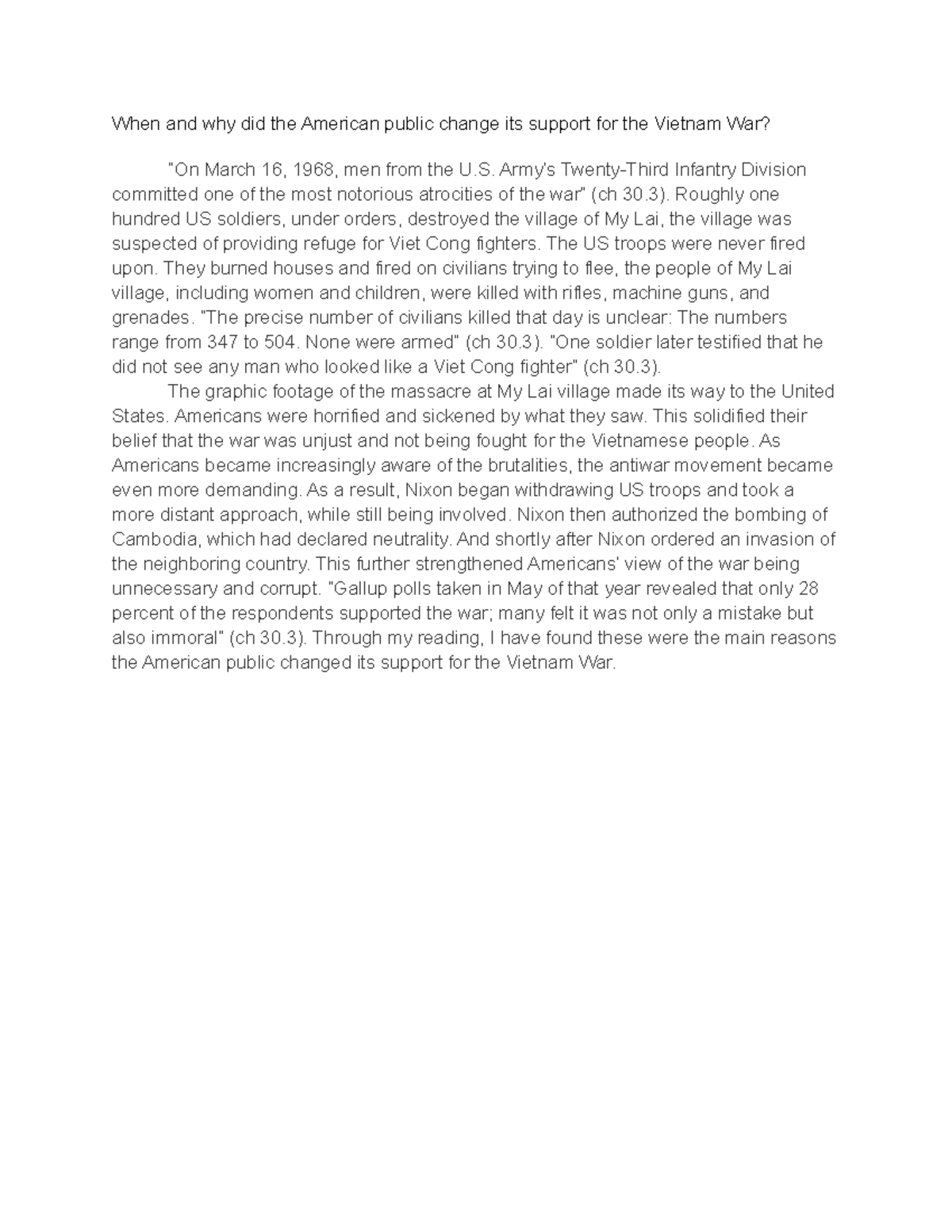 Ch 30 essential question - When and why did the American public change ...