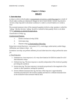 Chapter 4 EECE476 - Draft for EECE 476 - Chapter 4: Protection Systems 4 Introduction 4.1 Brief ...