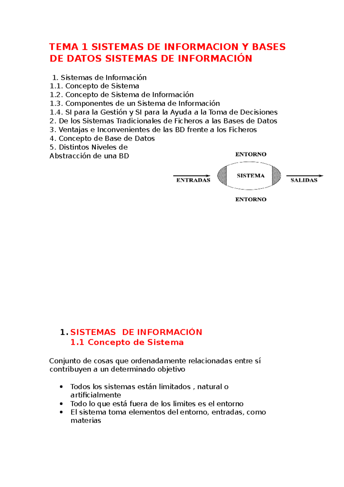 TEMA 1 Sistemas DE Informacion Y Bases DE Datos - TEMA 1 SISTEMAS DE INFORMACION Y BASES DE ...