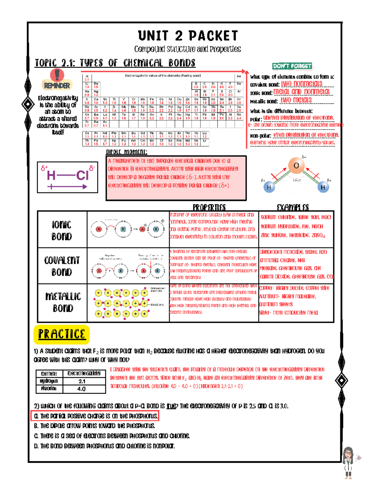 Answer Key Unit 2 Packet - Hydrogen 2) Which of the following claims ...
