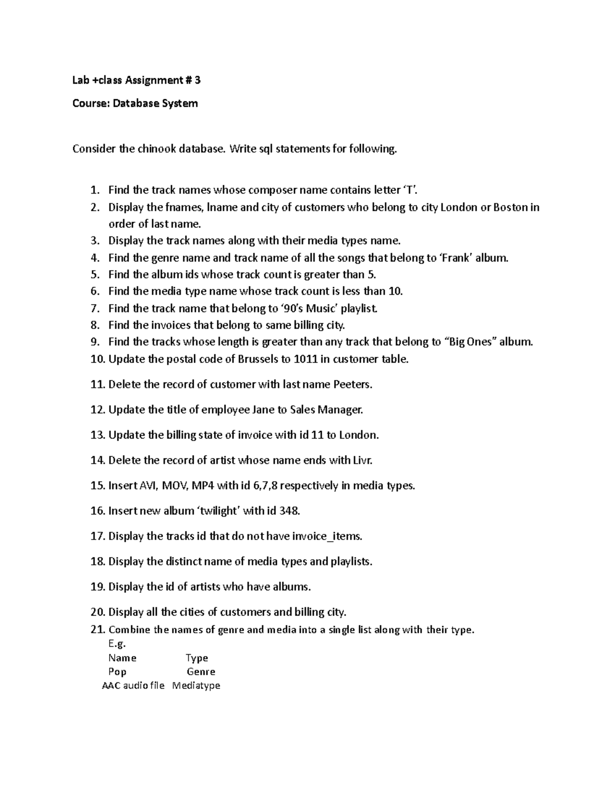 Assignment 3 - nil - Database Systems - CUI - Studocu