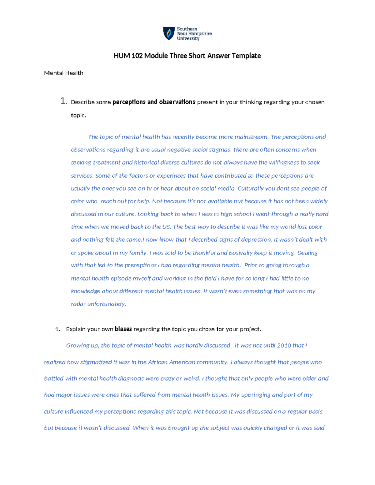 HUM 102 Module Three Complete - HUM 102 Module Three Short Answer ...