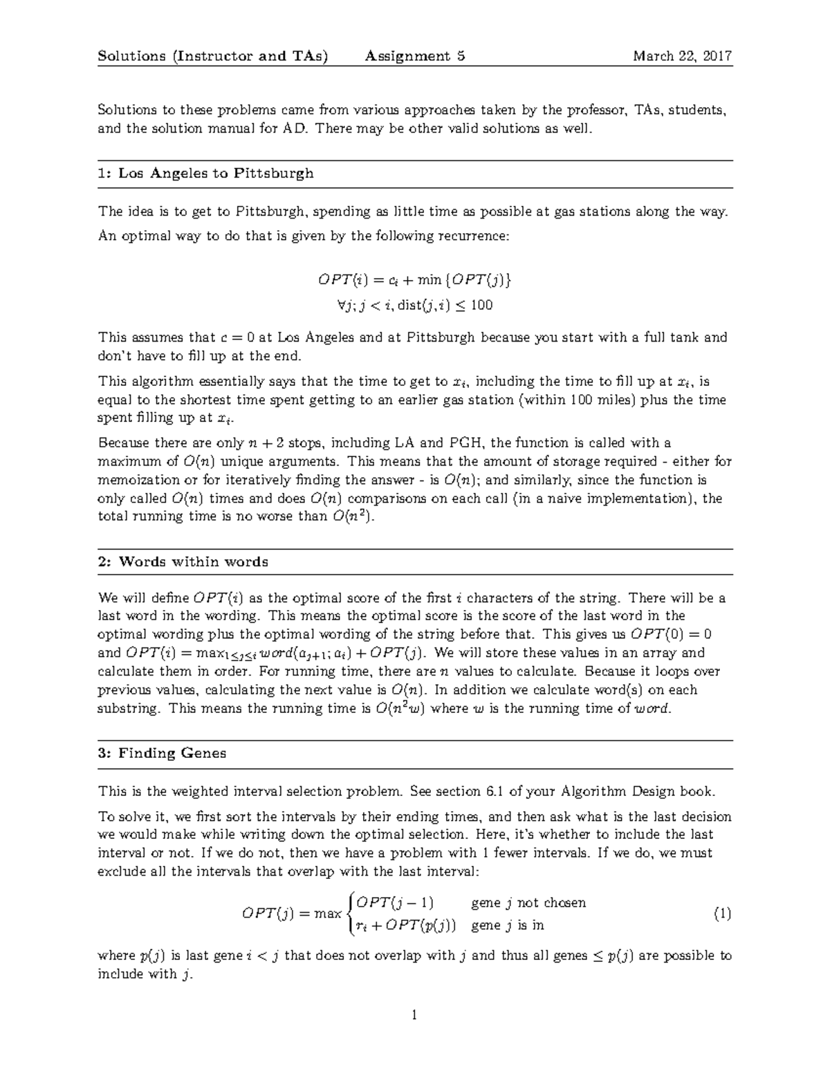 Hw5 solutions - Algorithms & Data Structures (for Scientists) - Solutions (Instructor and TAs ...
