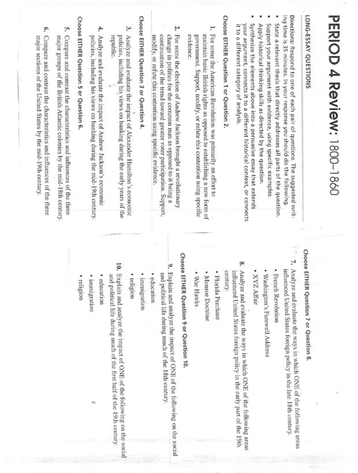 Period 4 LEQs - Studocu