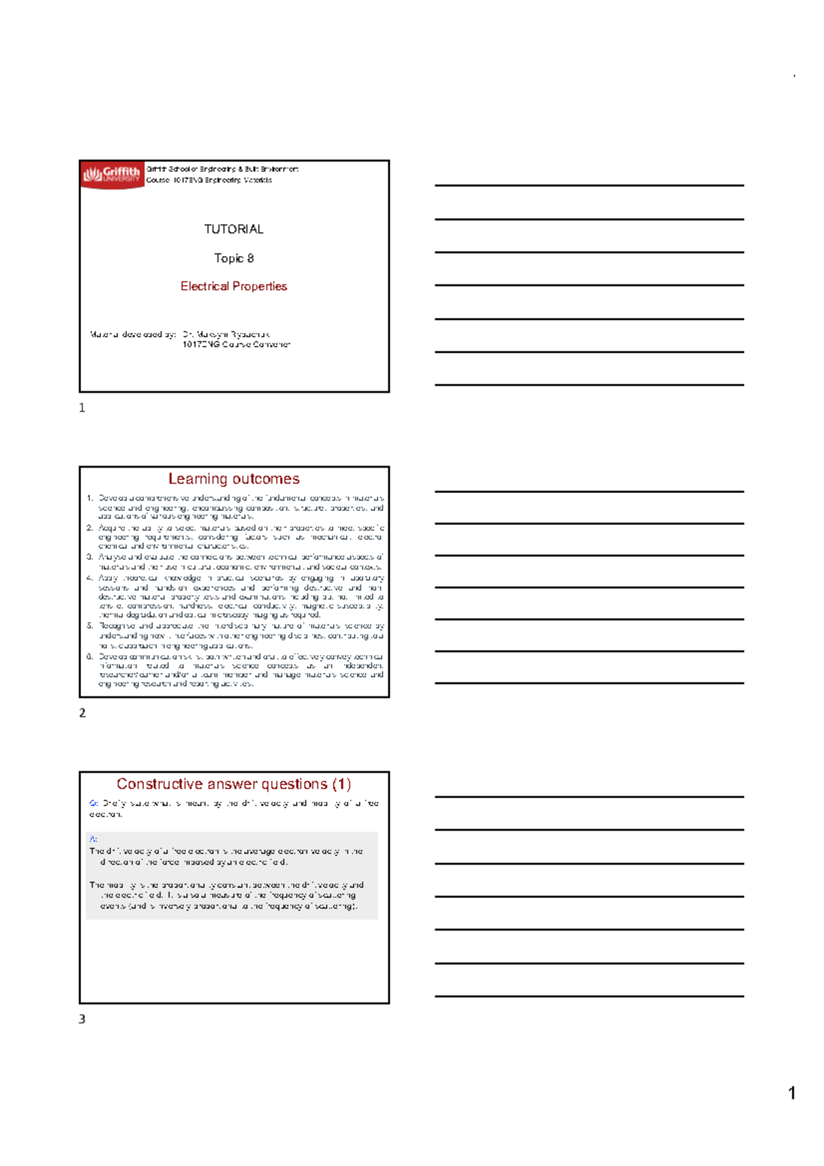 1017ENG-TUT 8 Electrical Q%26A handouts - Griffith School of ...