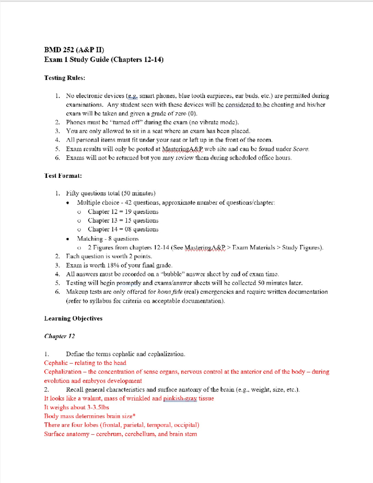Exam 1 study guide page 1 - BMD 252 ID Exam 1 Study Guide (Chapters ...