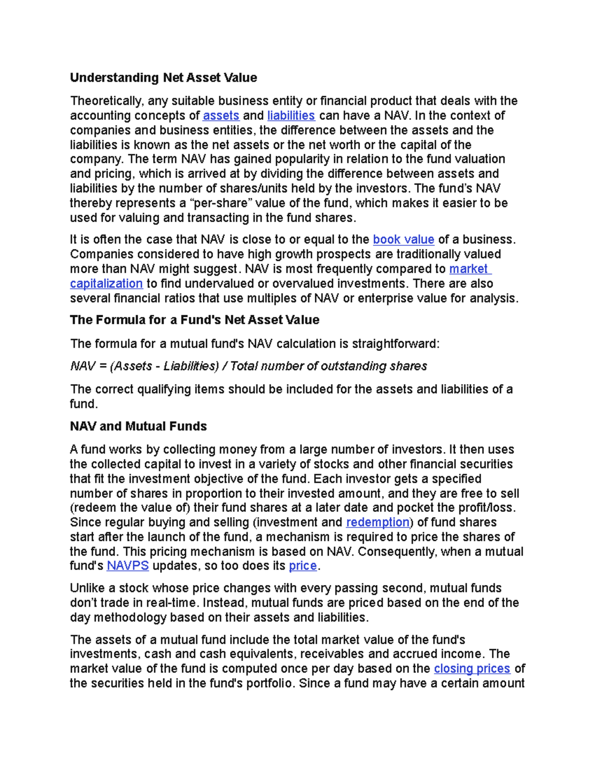 Acctg 14 - invetopedia - Understanding Net Asset Value Theoretically ...