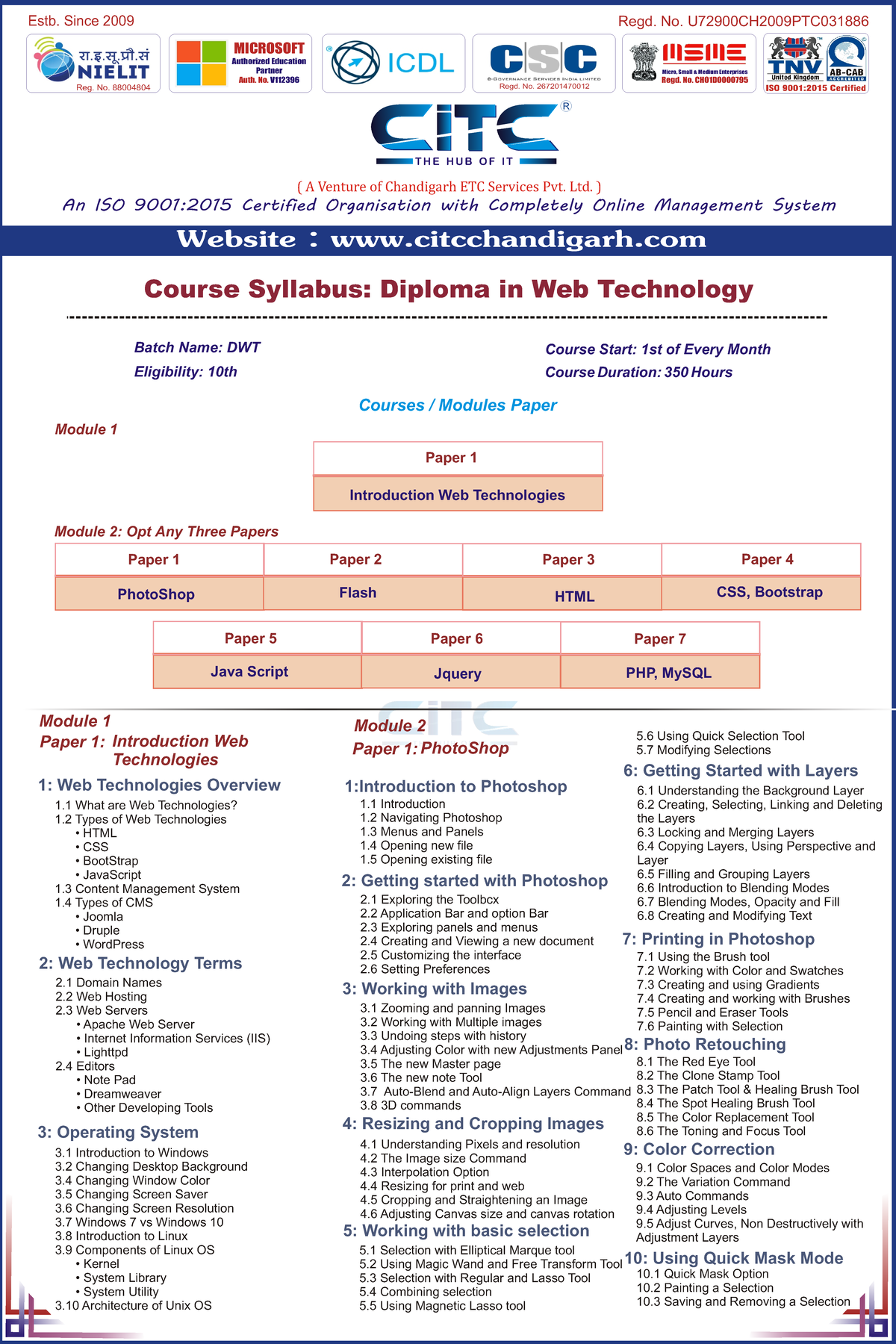 Diploma in Technology and Media Studies - MICROSOFT Auth. No ...