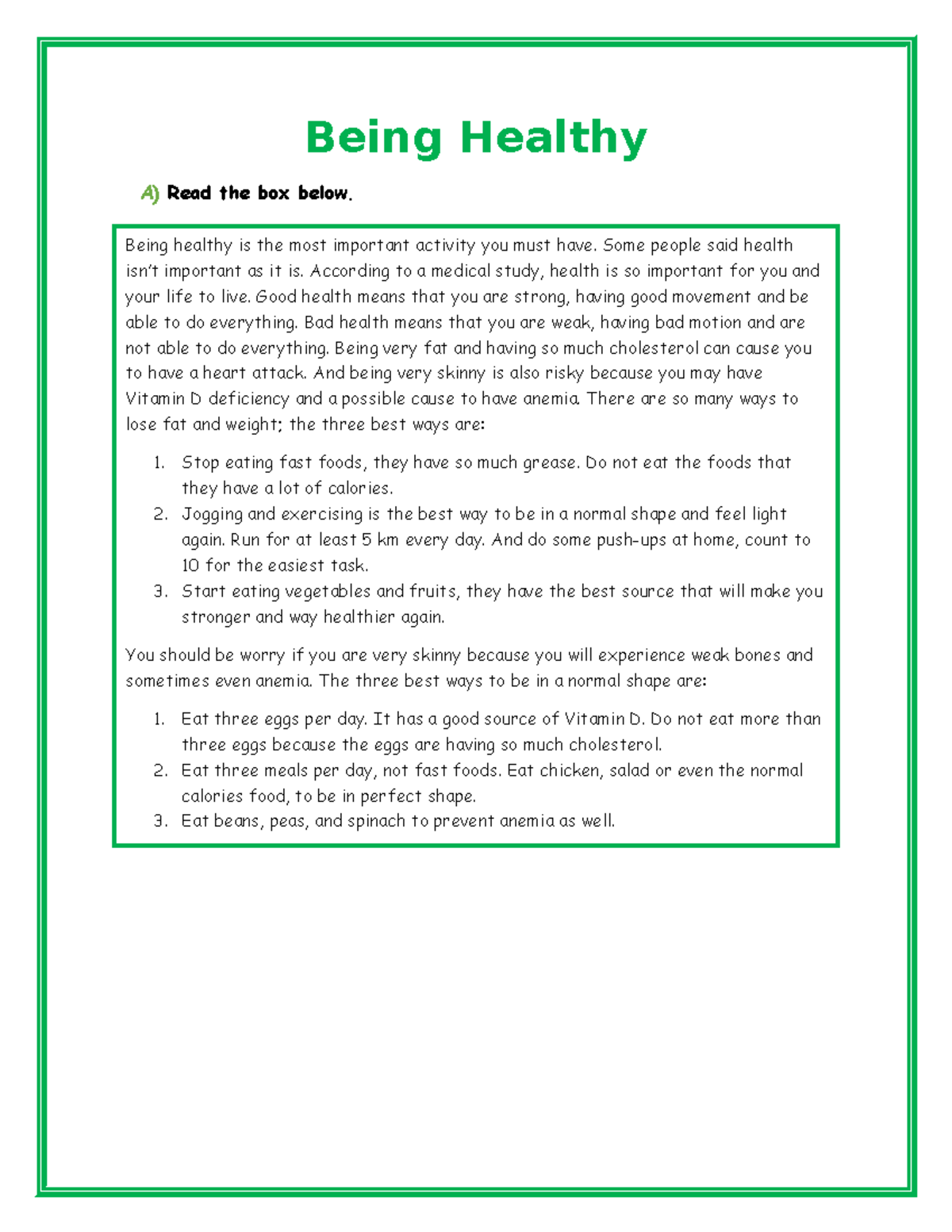 Reading-comprehension-being-healthy-reading-comprehension-exercises ...