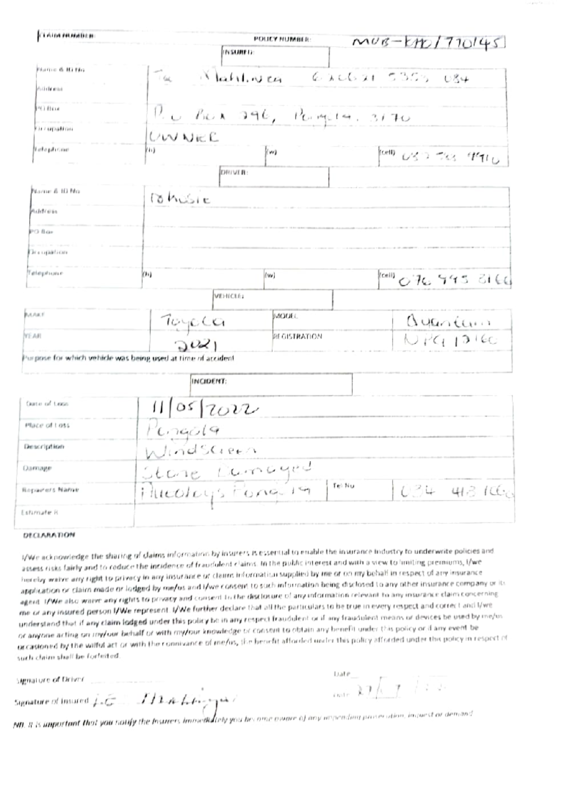 Adobe Scan 08 Jun 2022 - Finance - POICY HUMBIR INSURD MUG-mI710/4S 3 ...
