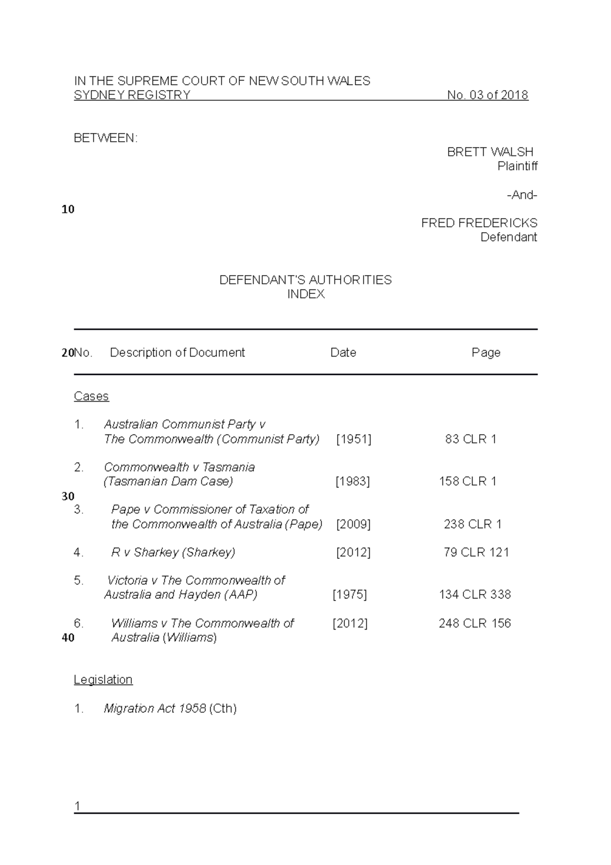 Seminar 3 Respondent Submissions Counsel - IN THE SUPREME COURT OF NEW ...
