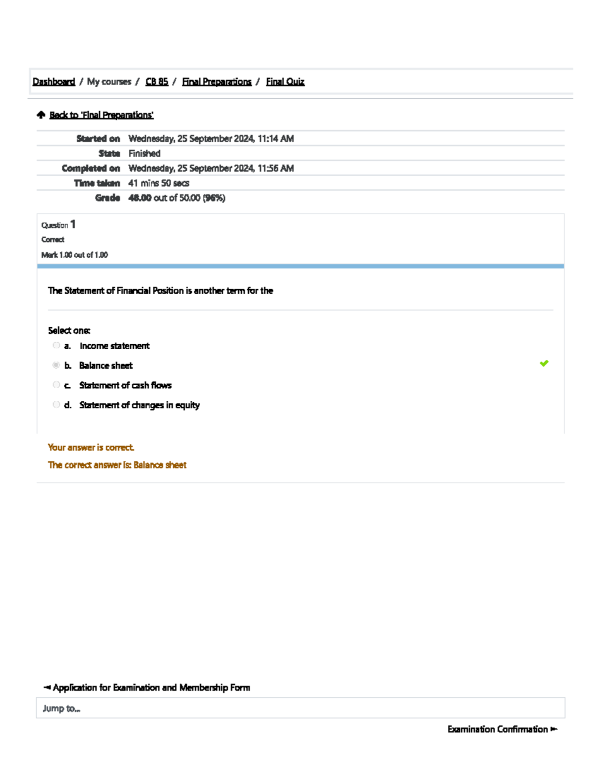 1 - Study Material - Dashboard My courses CB 85 Final Preparations ...